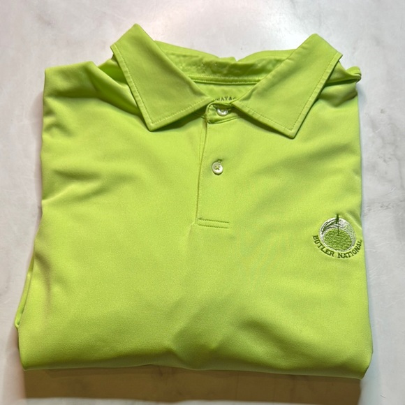 Fairway & Greene | Shirts | Fairway Greene Butler National Lime Green ...